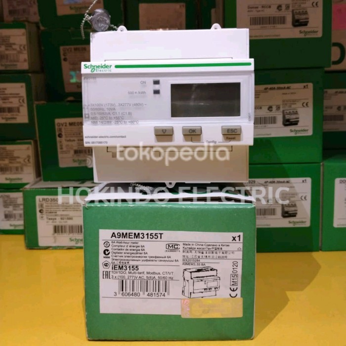 Jual SCHNEIDER A9MEM3155T KWH METER DIGITAL A9MEM3155 iEM3155 TERA ...