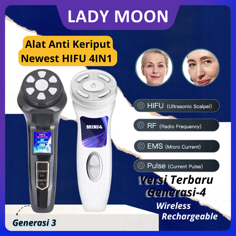 Jual Lady Moon [GARANSI 1 TAHUN] Newest Mini HIFU RF EMS PULSE 4 in 1 ...