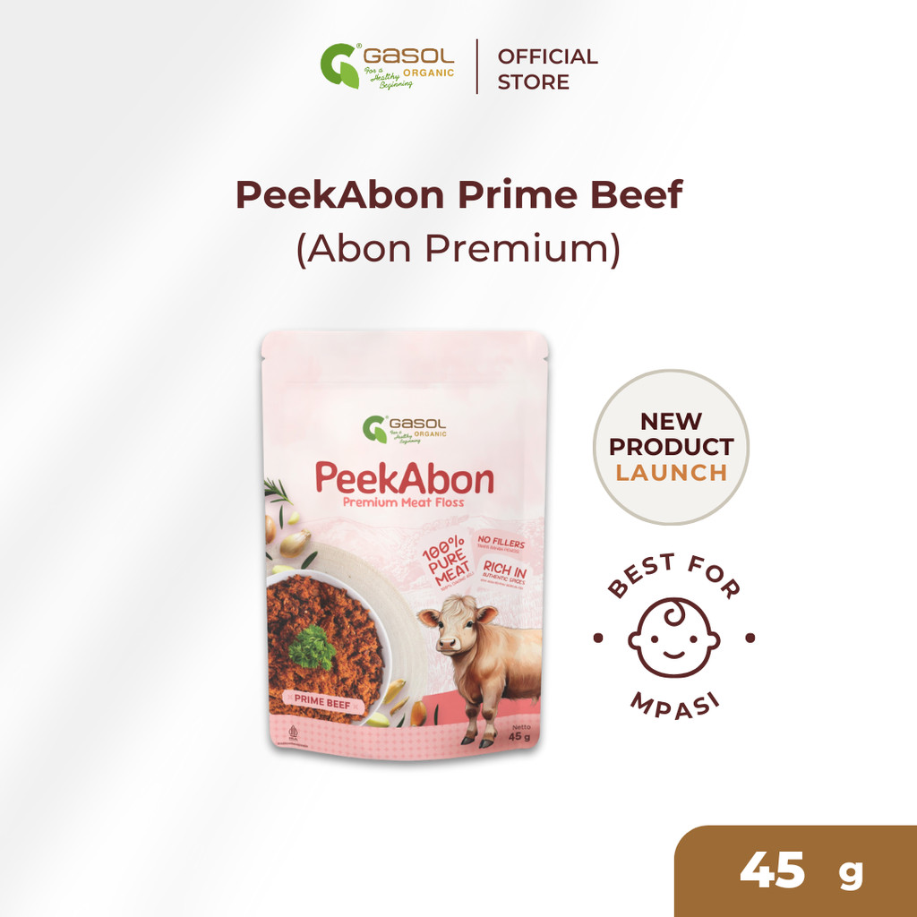 Jual GASOL PeekAbon Prime Beef - Abon Sapi Premium 45gr | Shopee Indonesia