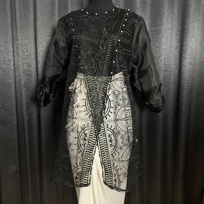 Jual Fiona Tunik Outer Silang Brukat Etnik Outer Brukat Kondangan ...