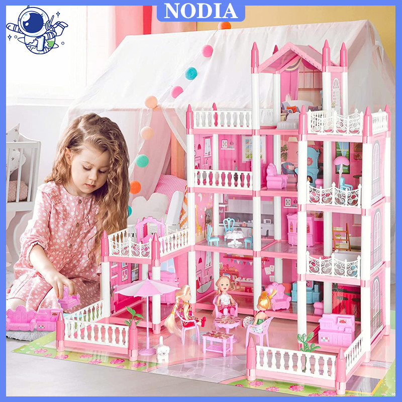 Jual 𝐍𝐨𝐝𝐢𝐚 𝐓𝐨𝐲𝐬 (COD) 14 House 3D Princess Big Villa DIY Rumah Boneka ...