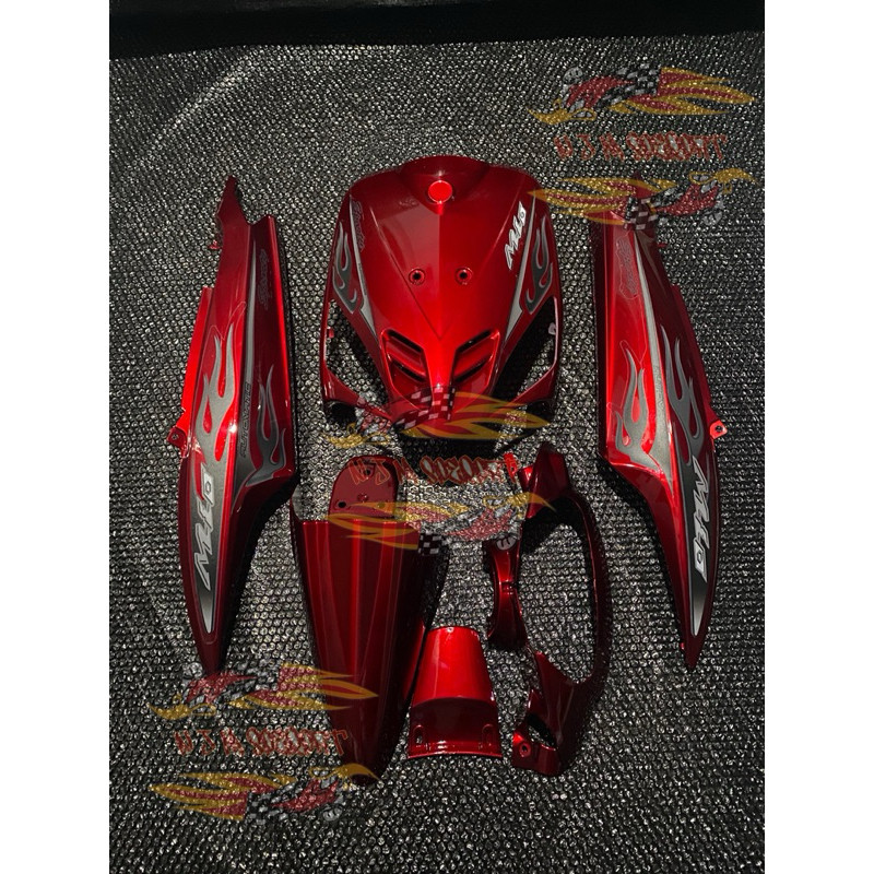 Jual COVER FULL BODY HALUS YAMAHA MIO SPORTY WARNA MERAH CANDY PLUS ...