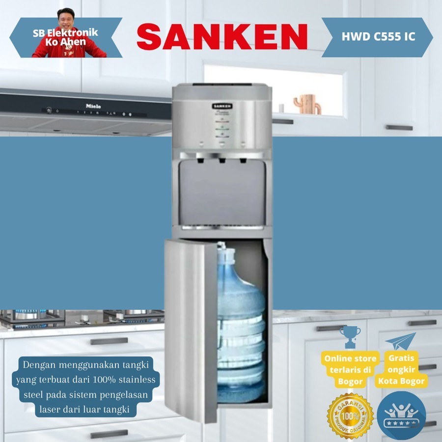 Jual DISPENSER SANKEN GALON BAWAH HWD-C555IC LOW WATT 555 IC COOL ...