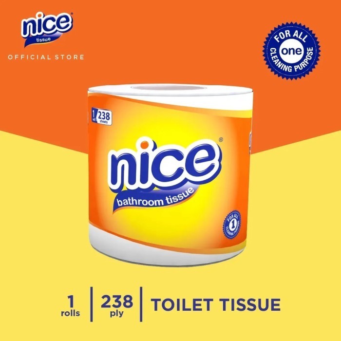 Jual Tissue Nice Roll 238 Sheets Toilet Tisue Bathroom Tisu gulung 2Ply ...