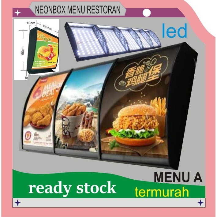 Jual Slim Light Box -Daftar Menu Restoran Cembung- Neon Box (1 SISI ...