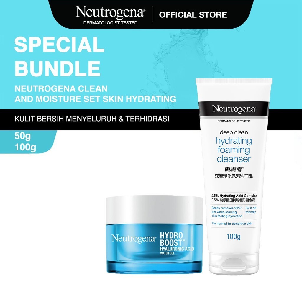 Jual Neutrogena Bundle Set Clean & Moist Skin Hydrating | Shopee Indonesia