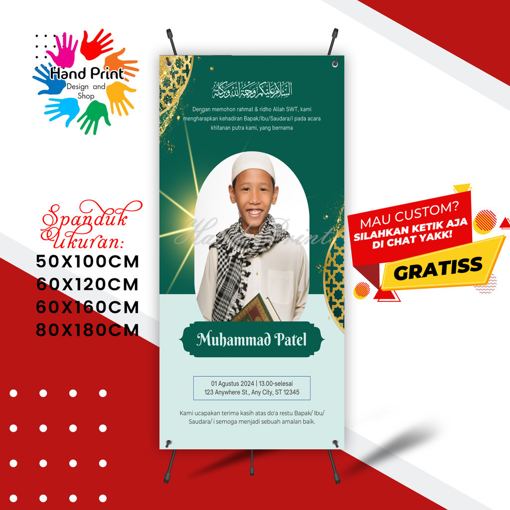 Jual Cetak Spanduk Banner Khitanan Syukuran Sunatan B MMT Spanduk ...