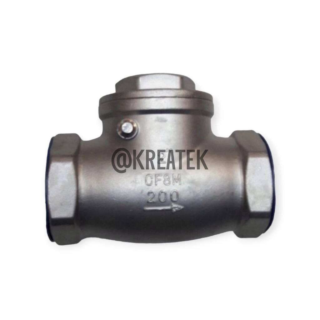 Jual Swing Check Valve Tipe Drat SS 316 1/2 inch | Shopee Indonesia