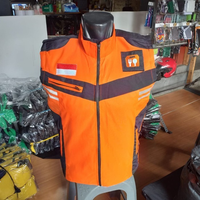 Jual Rompi driver shopeefood orange |Rompi Pria | Shopee Indonesia
