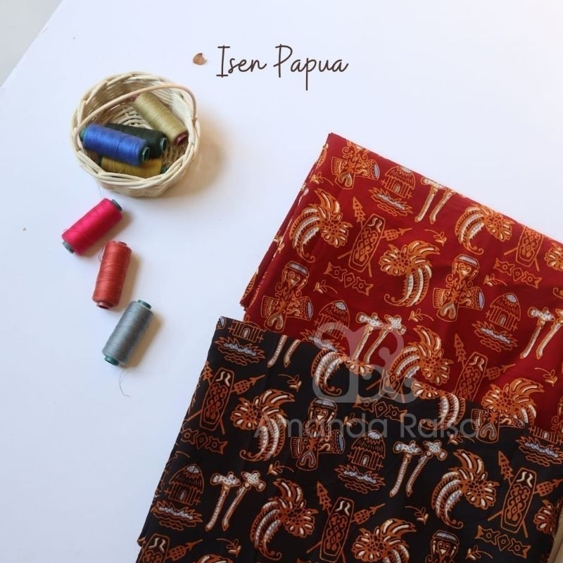 Jual Kain Batik Meteran Potongan Motif Isen Papua | Shopee Indonesia