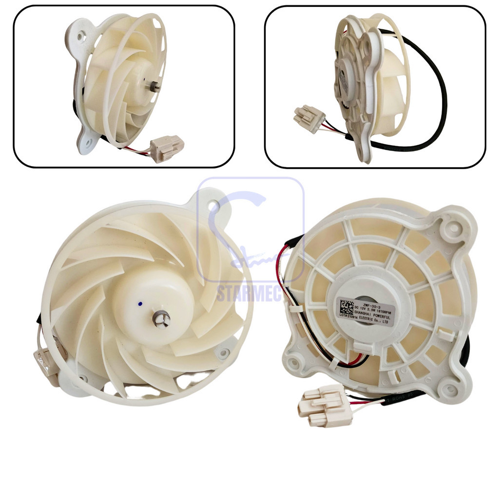 Jual Motor Fan Kulkas Samsung Midea Aqua Inverter ZWF-30-3 12V DC 3 Kbl | Shopee Indonesia