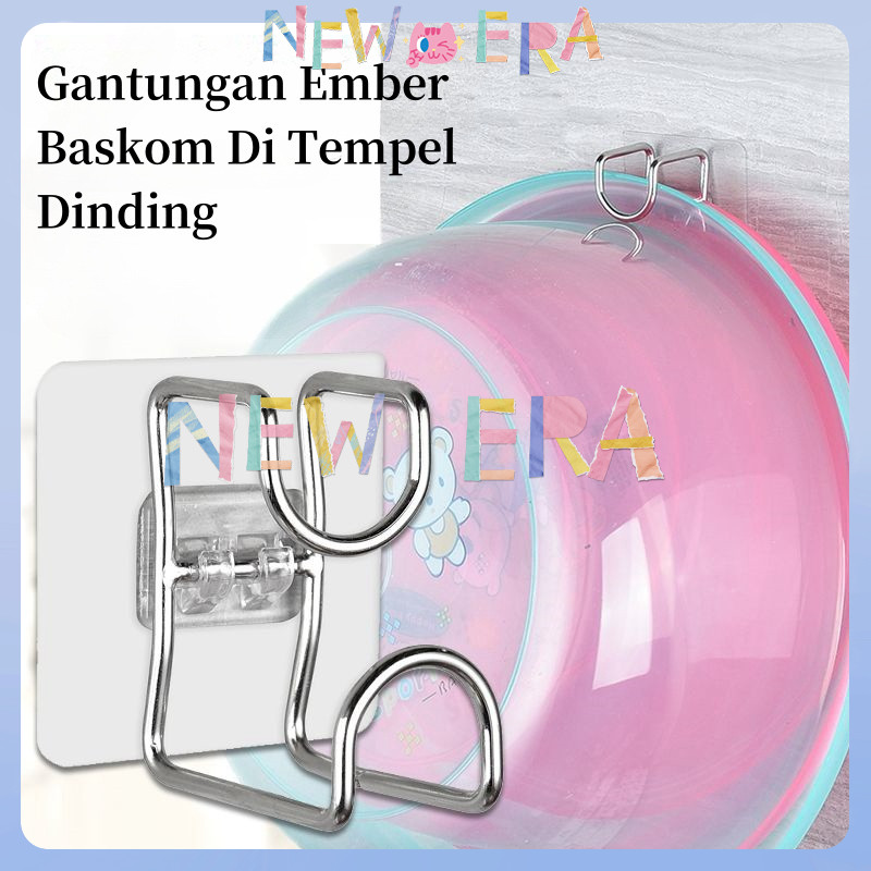 Jual NewEra Kait Gantungan Baskom Ember Dapur Tempel Dinding Stainless ...