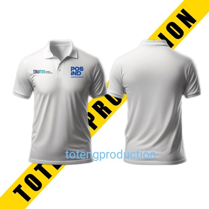 Jual Tshirt baju polo shirt pria POS ind Indonesia logistik putih ...
