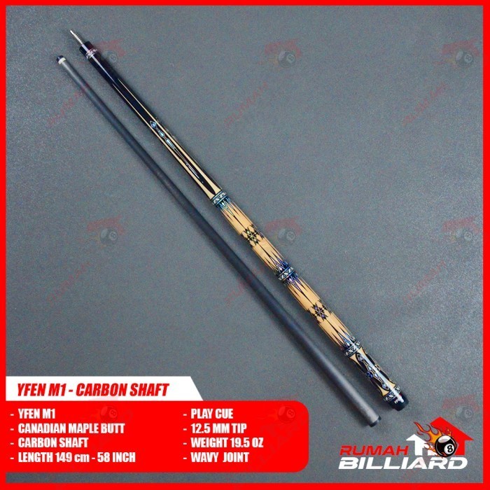 Jual Stick Billiard - Billiard Cue - YFEN M1 - Carbon Shaft - Exclusive ...