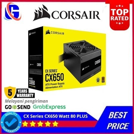 Jual CORSAIR CX Series CX650 – 650 Watt 80 PLUS Bronze ATX Power Supply | Shopee Indonesia