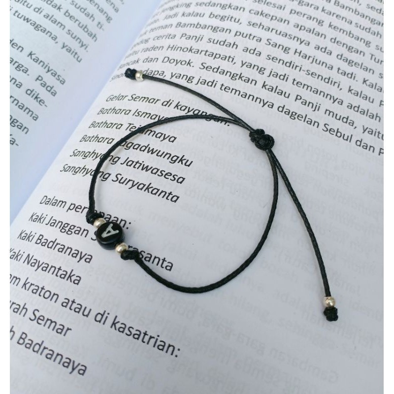 Jual gelang inisial nama a-z tali waterproof handmade midishop | Shopee ...