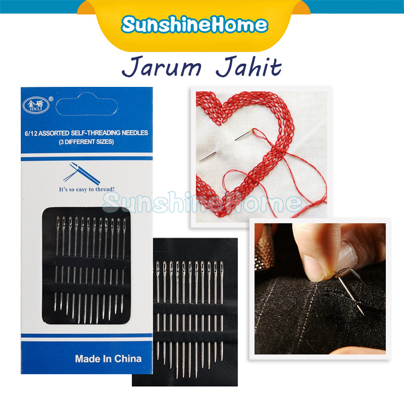Jual Jarum Jahit Magic Praktis 12PCS Jarum Sulam Jarum Tangan Jahit ...