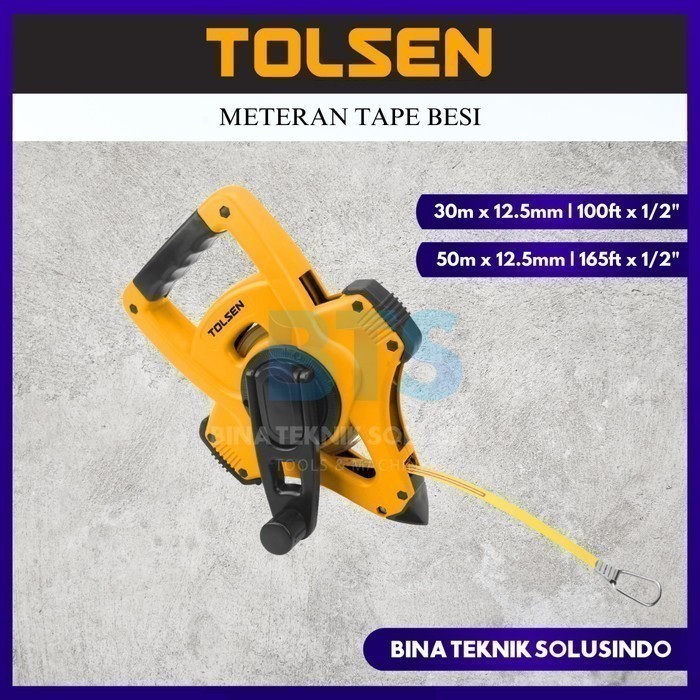 Jual TOLSEN Meteran Roll Besi Tancap 30 50 mm / Meteran Roll Plat Besi ...