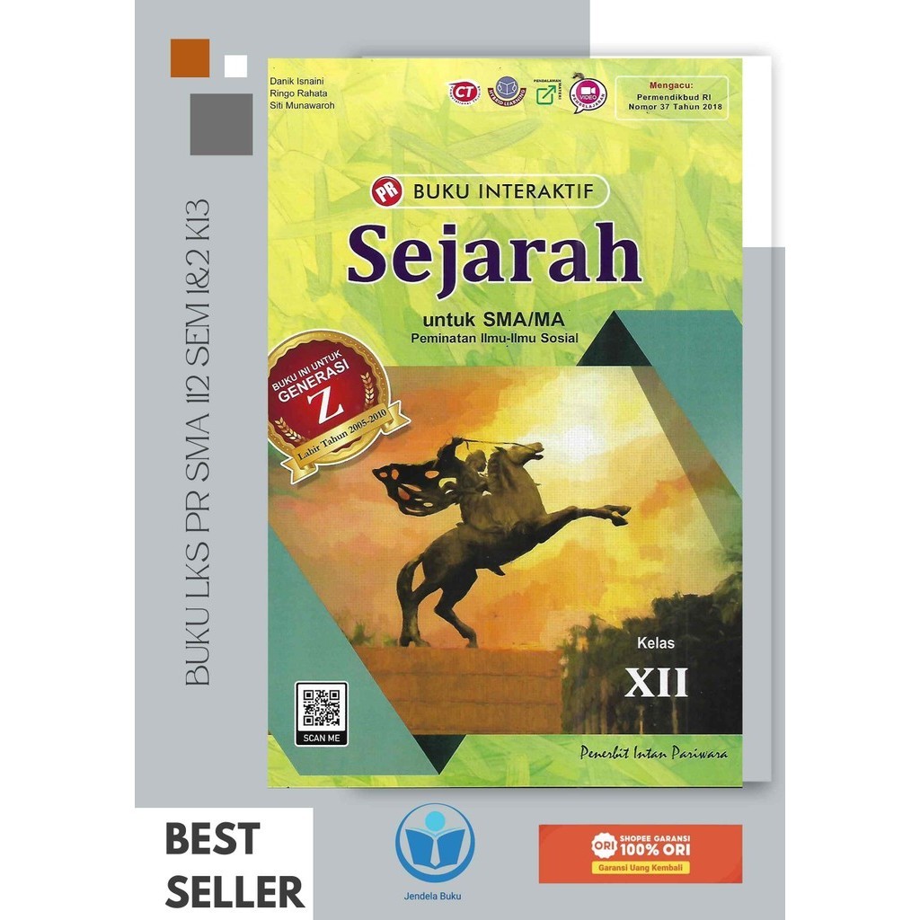 Jual Buku Pr/Lks Sejarah Peminatan K13 SMA/MA Kelas 12 Semester 1&2 Intan pariwara Tahun 2024 ...