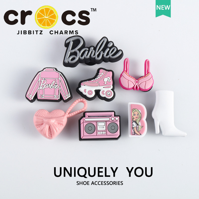 Jual Barbie JJBXC cross set Shoe Buckle Pink Girl Cute barbie Series ...