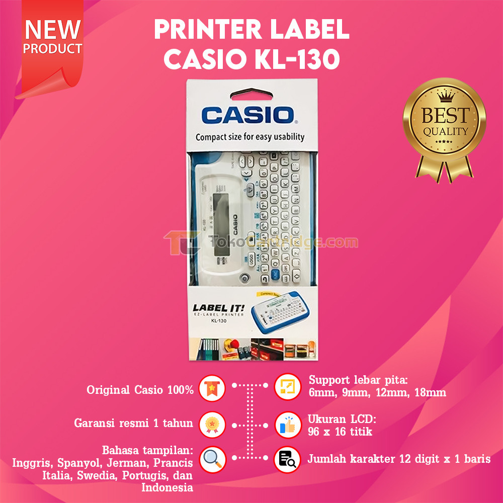 Jual Casio KL 130 Mesin Label Printer Labeling Garansi Resmi Original New | Shopee Indonesia