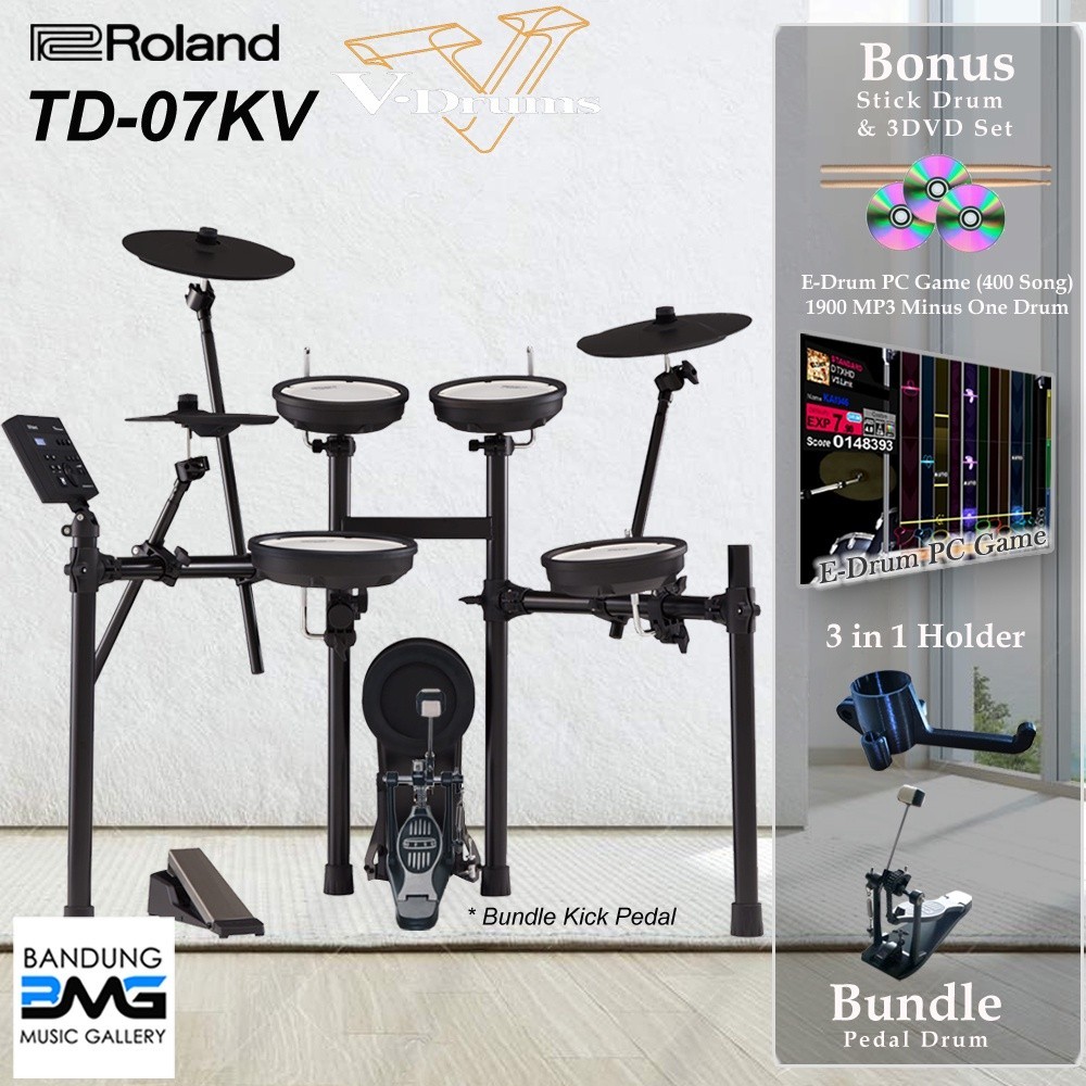 Jual SPESIAL PROMO 70% Roland TD 07KV Drum Elektrik + Pedal / TD07KV / TD07 KV VDrums | Shopee ...