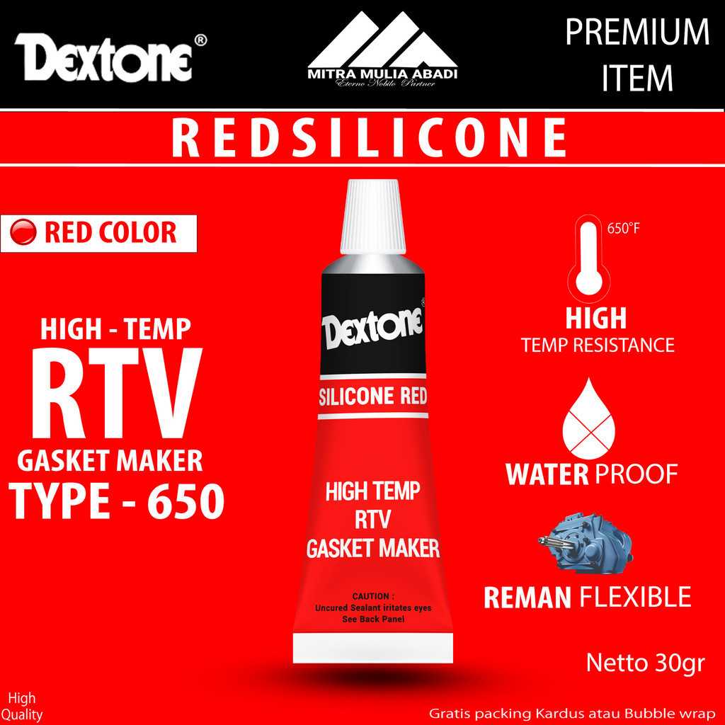 Jual DEXTONE Red Silicone 30 Gram - Silikon Red Merah Lem Gasket ...