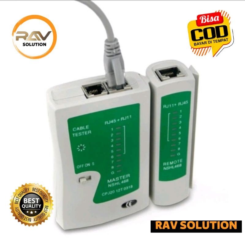 Jual LAN TESTER / CABLE TESTER RJ 45 / RJ 11 CAT 5 CAT 6 | Shopee Indonesia