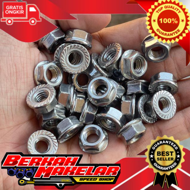 Jual mur m10 mur baut 14 stainless (std) | Shopee Indonesia