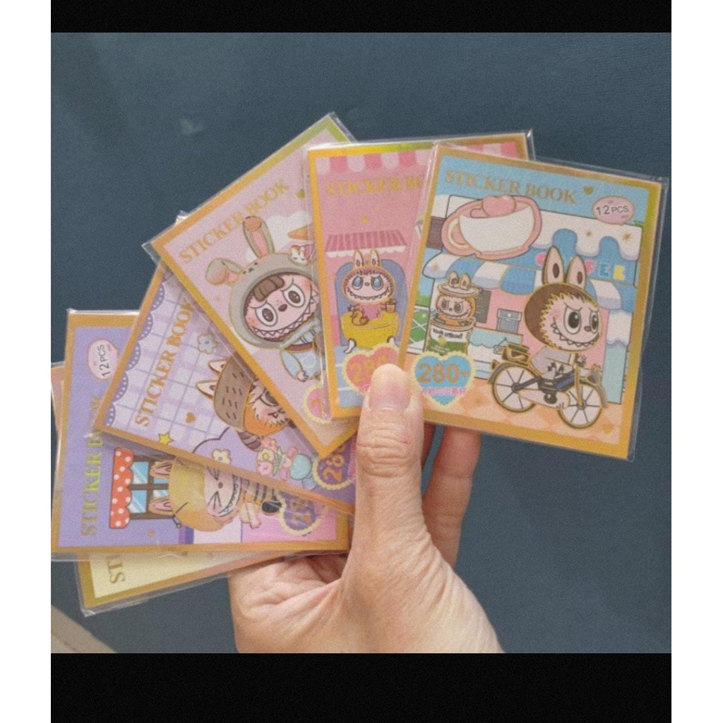 Jual DIY Sticker Book Mini 7x9 cm - Stiker Lucu Labubu Murah Buku ...
