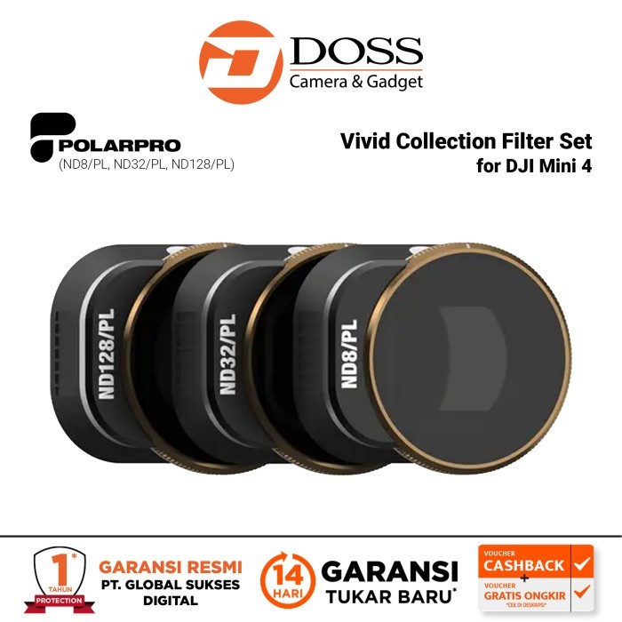 Jual PolarPro Vivid Collection Filter Set for DJI Mini 4 Pro (ND8/PL ...