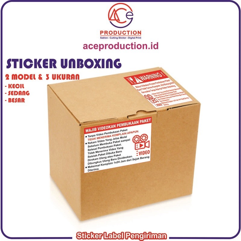 Jual STIKER LABEL UNBOXING PAKET PENGIRIMAN STICKER/ STIKER UNBOXING ...