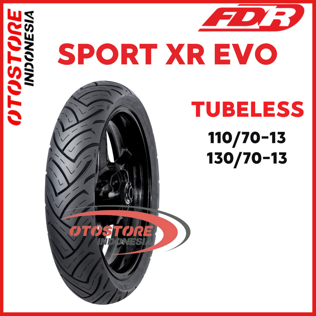 Jual BAN MOTOR RING 13 TUBLES FDR SPORT XR EVO 110/70 130/70 TUBELESS ...
