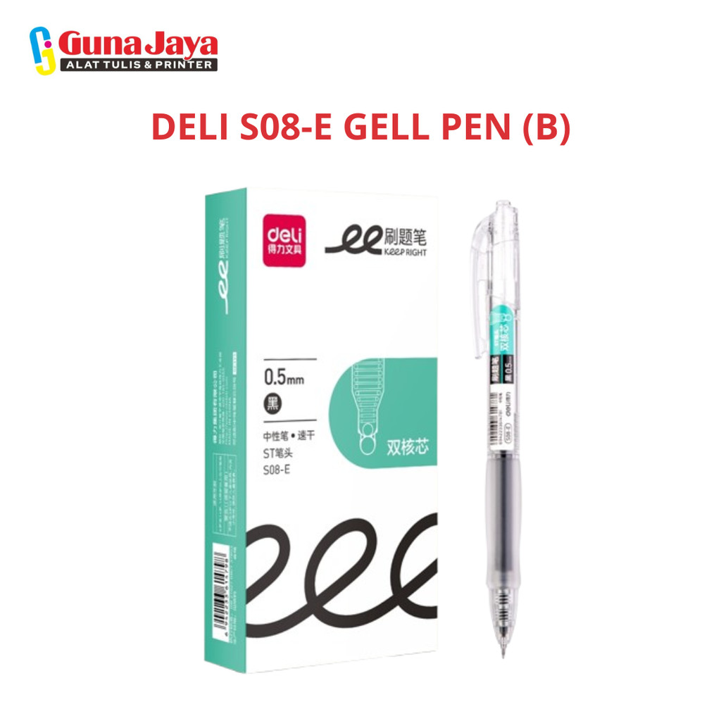 Jual DELI S08-E GELL PEN (SATU SET 12PCS) | Shopee Indonesia
