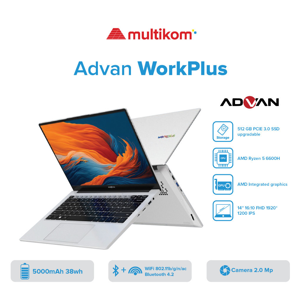 Jual ADVAN WORKPLUS AMD RYZEN 5 6600H 14'' FHD IPS 16GB 512GB Win 11 ...