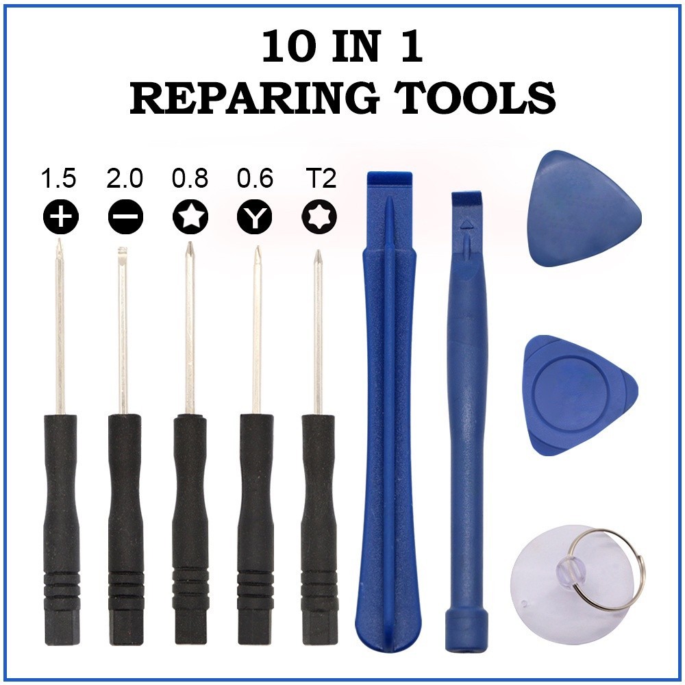 Jual ALAT PERALATAN PERBAIKAN PONSEL 10 in 1 SCREW DRIVER Repair Tool ...