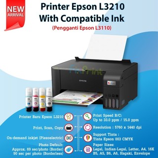 Jual Printer Epson L3210 Black L3216 White Print Scan Copy All-in-One Pengganti Printer ...