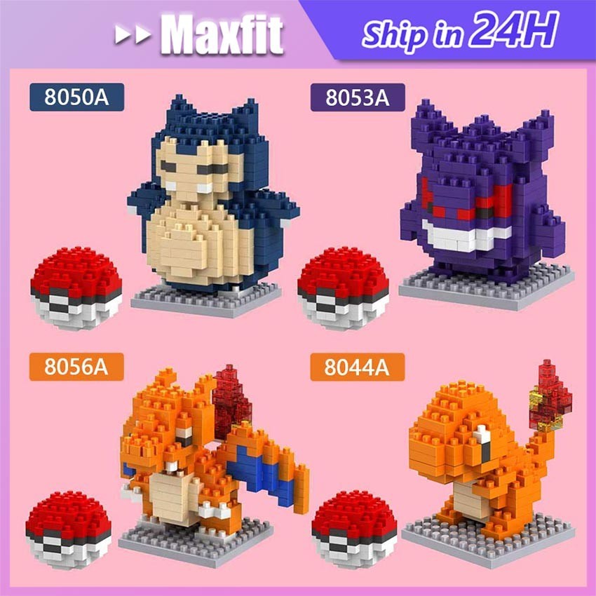 Jual 3D Nano Block Pokemon Character Pikachu Mainan Balok Blok Bangunan ...