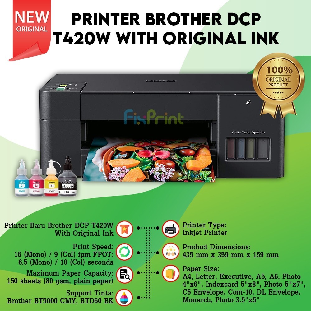 Jual Printer Brother DCP-T420W T420 WiFi Wireless Print-Scan-Copy (AIO) | Shopee Indonesia