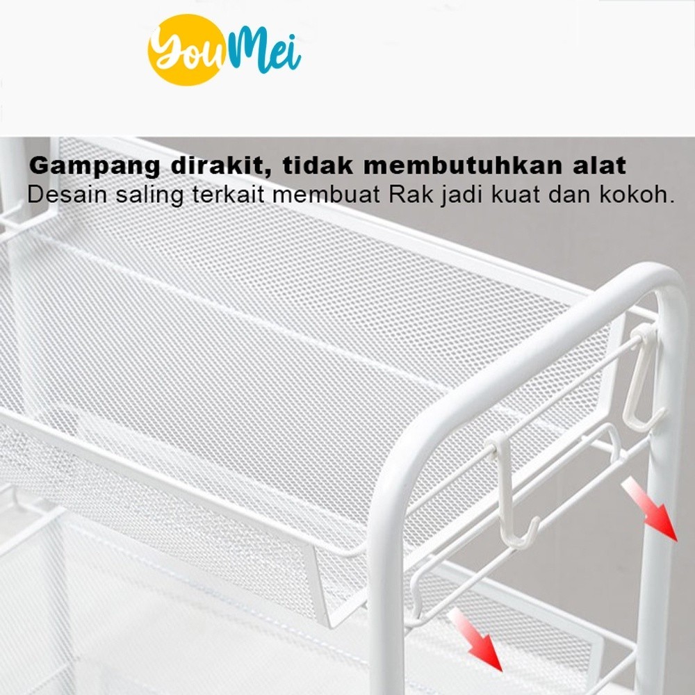 Jual Rak Roda 3 4 5 Susun / Rak Penyimpanan Beroda Serbaguna / Rak ...