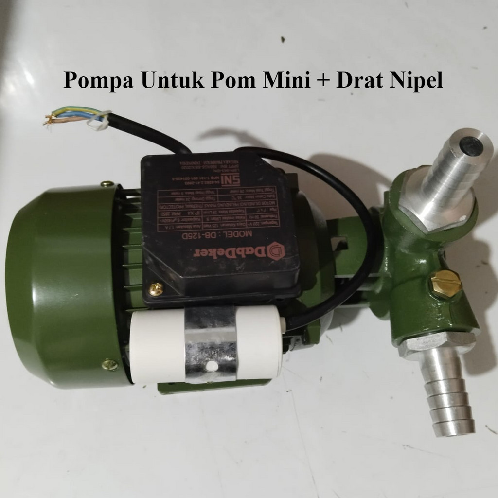 Jual Pompa Untuk BBM Bensin Pom Mini / Pertamini / 125 Watt Sudah Terpasang Drat Nipel | Shopee ...