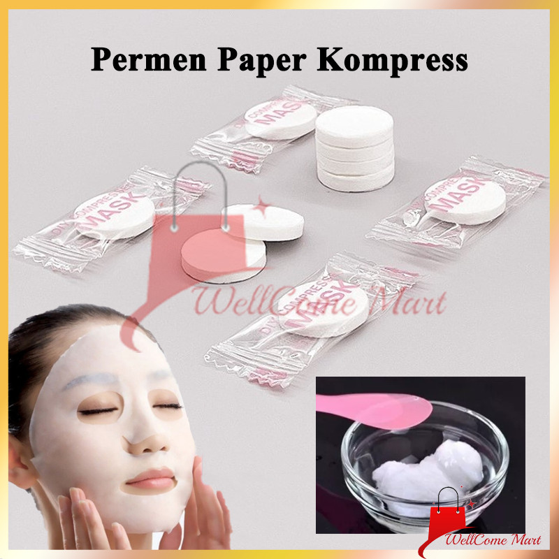 Jual Permen Paper Kompress / Paper Masker Wajah Kosongan / Portable ...