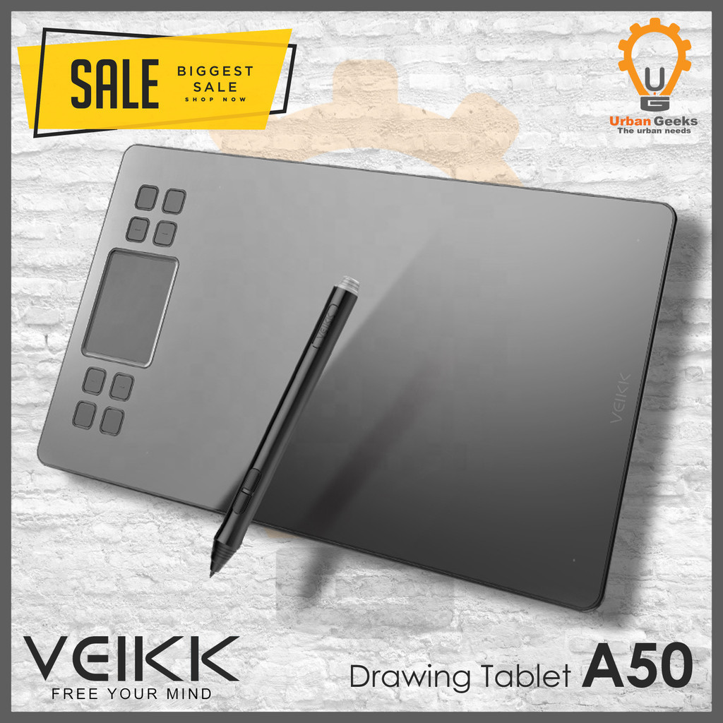Jual VEIKK A50 Digital Graphic Drawing Pen Tablet Alt S640 Huion XP Pen ...