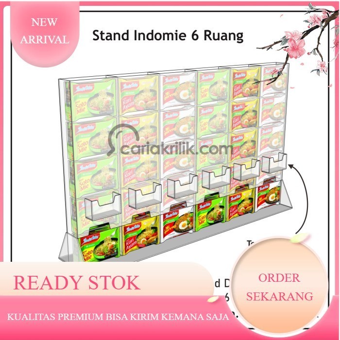Jual stand display acrylic / rack indomie / Tempat mie instan | Shopee ...