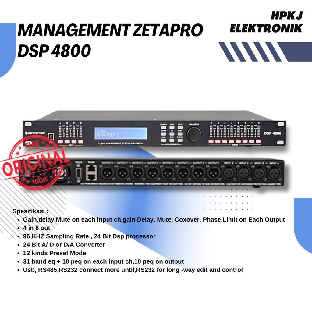Jual Management Speaker Crossover ZETAPRO DSP4800 4 in 8 out Management Zetapro 4800 | Shopee ...