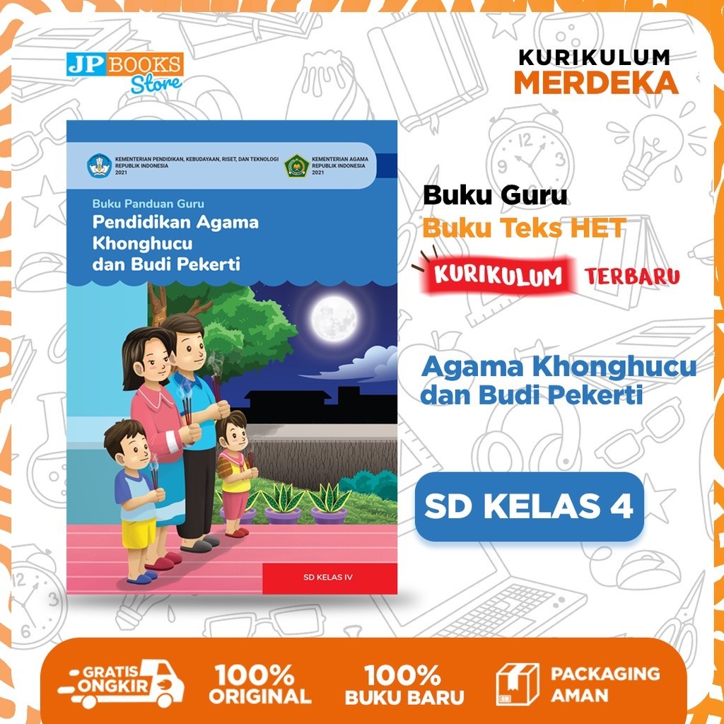 Jual JP Books – (KURIKULUM TERBARU) Buku Guru / Buku Teks HET Kurmer Sekolah Agama Khonghucu SD ...