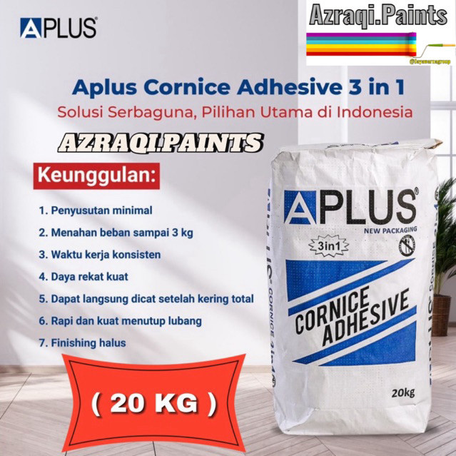 Jual COMPOUND GYPSUM / KOMPON GIPSUM APLUS CORNICE ADHESIVE ( 20 KG ...