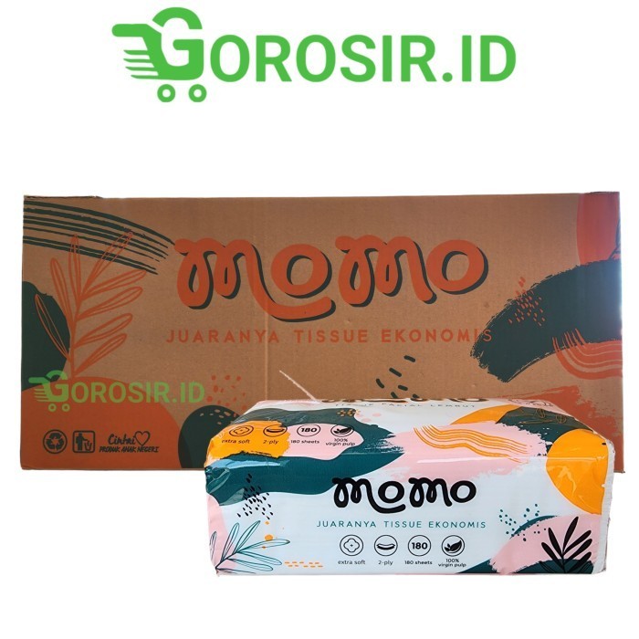 Jual momo tissue 180 sheets 1 karton isi 60 PCS | Shopee Indonesia