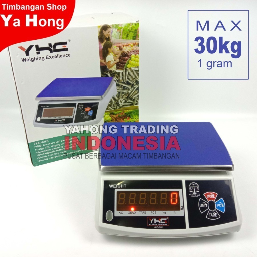 Jual Timbangan Digital Serbaguna 3kg 6kg 15kg 30kg YHG GW Timbangan Meja Dapur Buah Sayur Kain ...