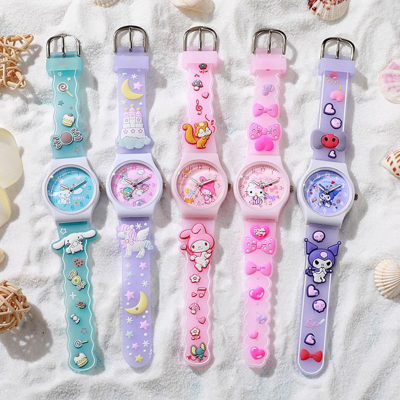 Jual Jam Tangan Sanrio 3D Jam Anak Analog Karakter Melody Kuromi ...